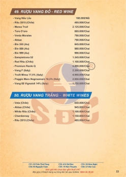 Menu, Hệ thống nhà hàng ba ba Sơn Đông - Nhà hàng ba ba ngon nhất tại ...